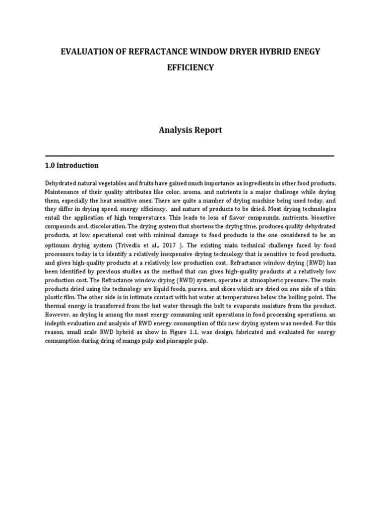 Evaluation of RWD Hybrid Energy Efficiency Report | PDF | Clothes Dryer ...