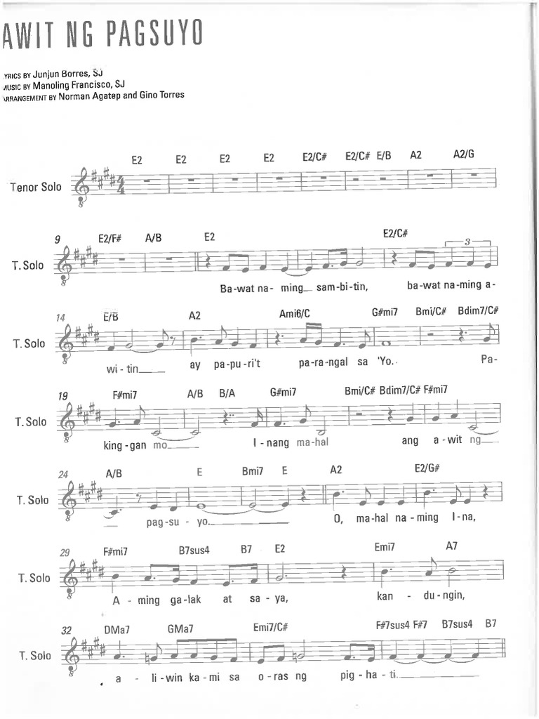 Awit NG Pagsuyo PDF | PDF