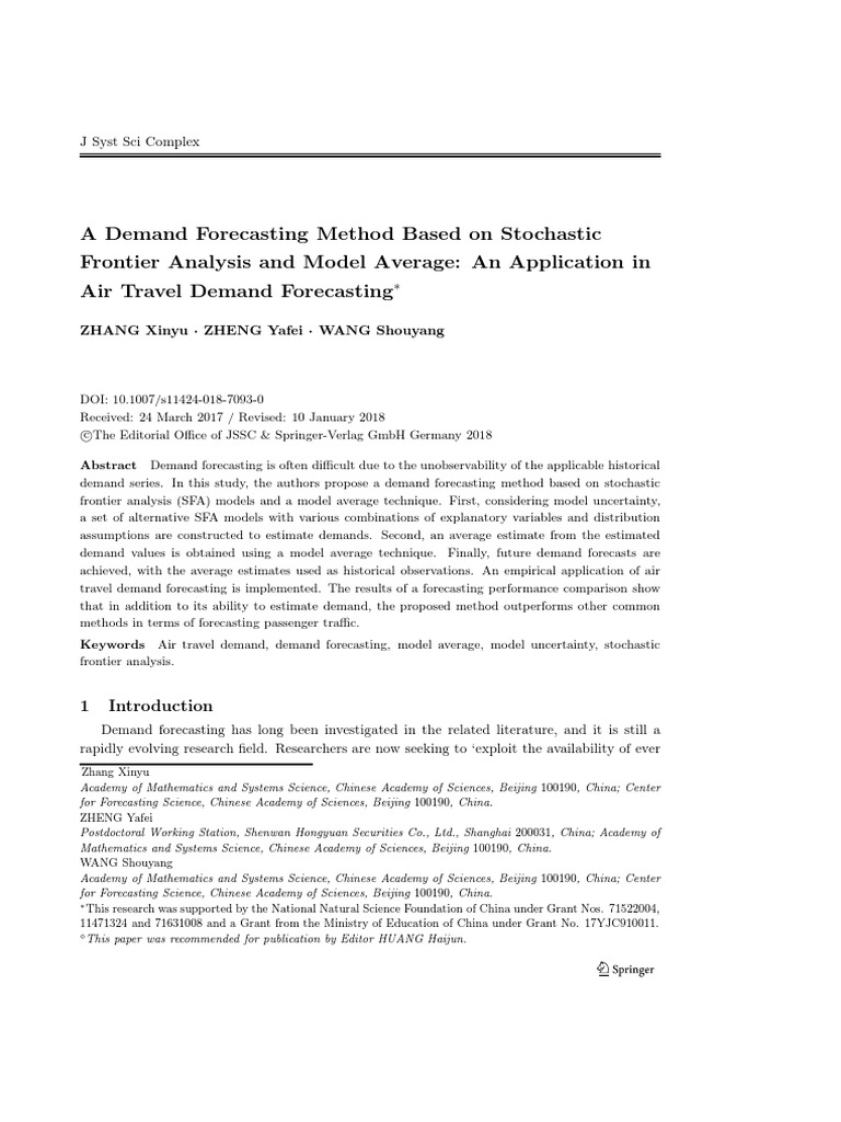 Demand Forecasting Method Download Free Pdf Forecasting