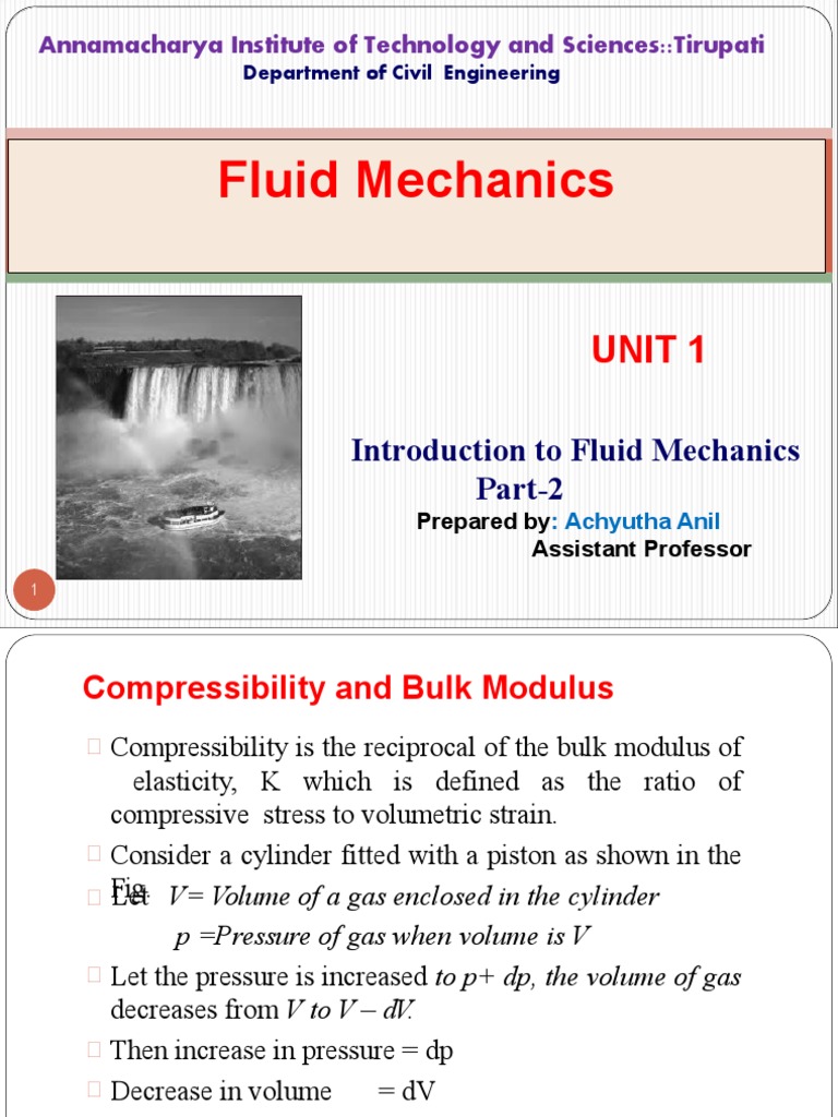 Fluid Mechanics UNIT-1 (Part-2) | PDF | Surface Tension | Drop (Liquid)