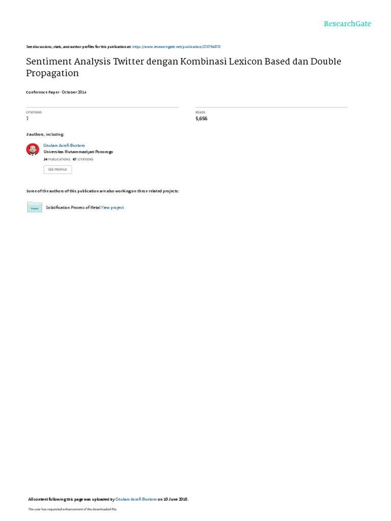 Sentiment Analysis Twitter Dengan Kombin | PDF | Sibernetika ... Sentiment Analysis Twitter Dengan Kombin | PDF | Sibernetika ...