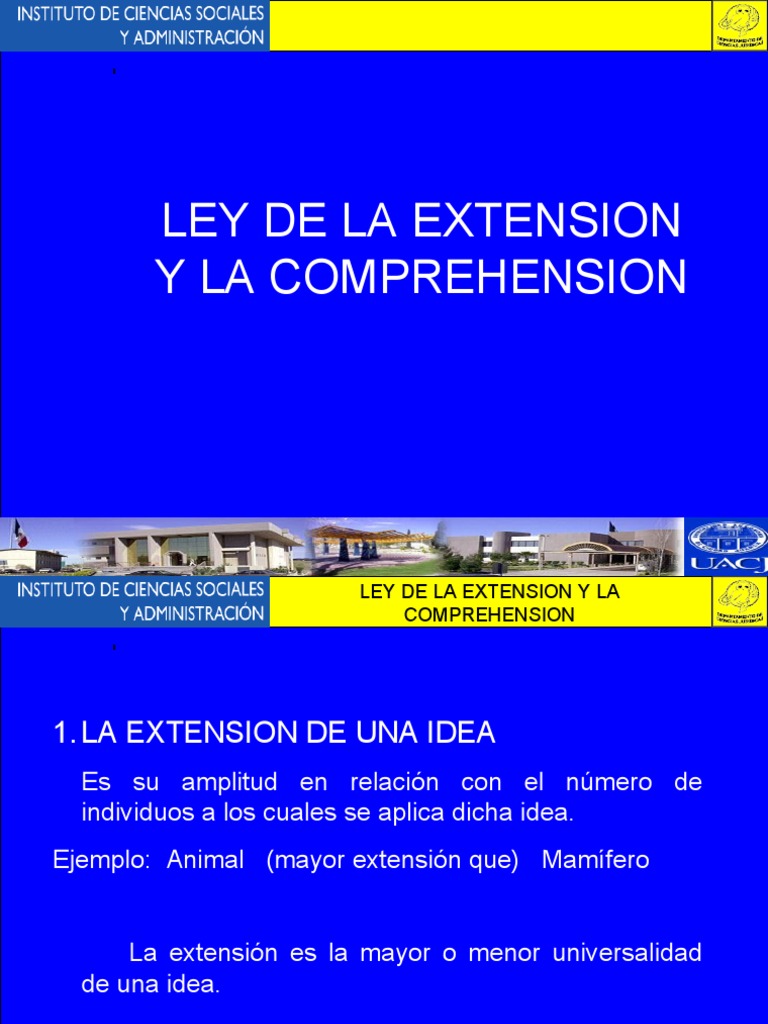 Ley de Extensión y Comprensión | PDF | Alma | Epistemología