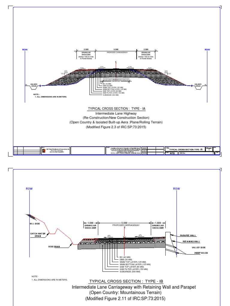 Intermediate Lane Highway (Re-Construction/New Construction Section ...