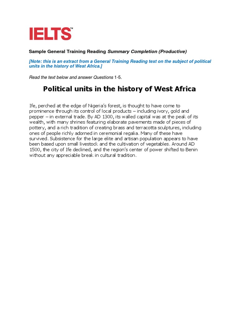 Political Units in West Africa: Ife | PDF