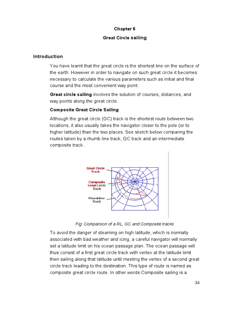 Composite Great Circle Sailing Explained | PDF | Sphere | Latitude