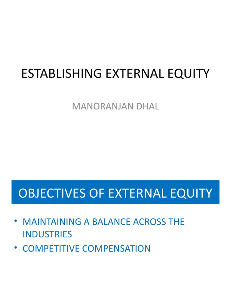 Establishing External Equity | PDF | Salary | Employment