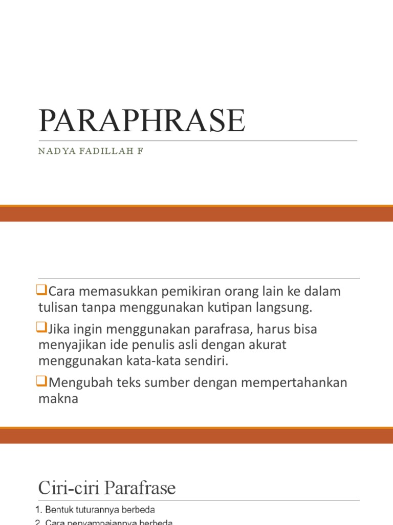 Materi Parafrase | PDF