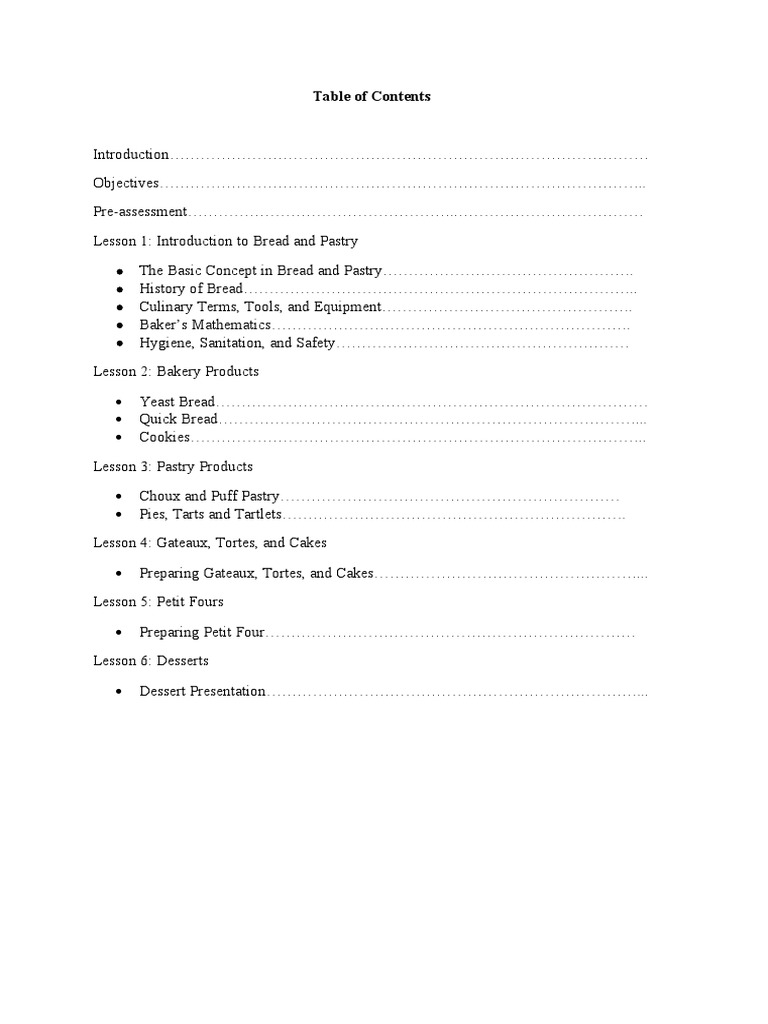 Bread and Pastry Module | PDF | Baking | Cuisine