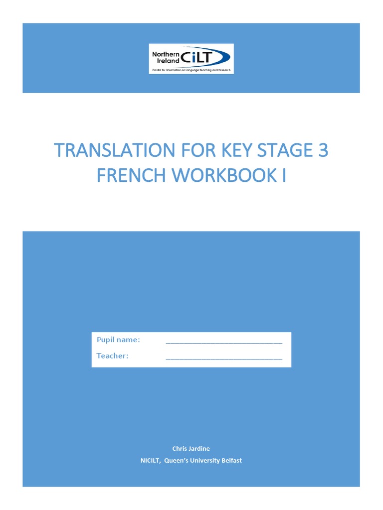 Key Stage 3 French Translation Workbook | PDF | Career & Growth