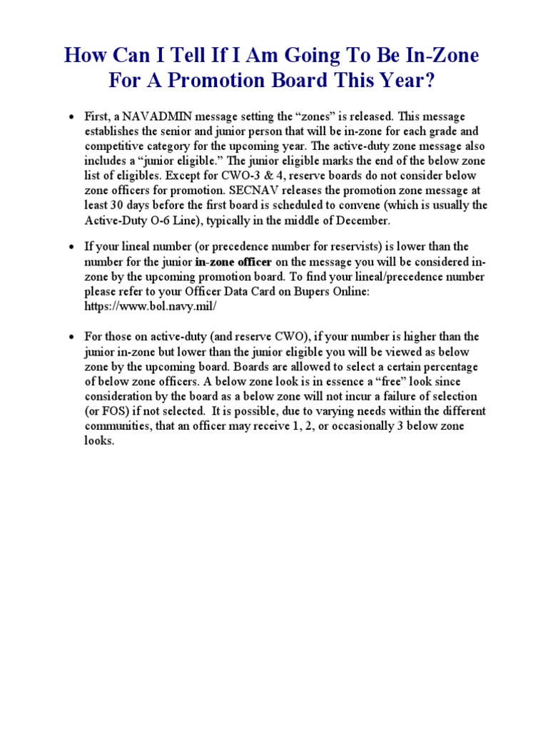 Understanding In-Zone Promotions Army | PDF