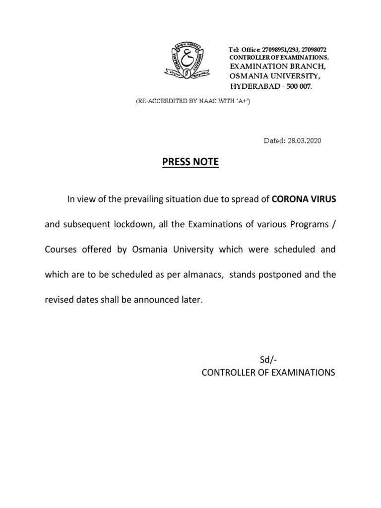 Press Note: Dated: 28.03.2020 | PDF