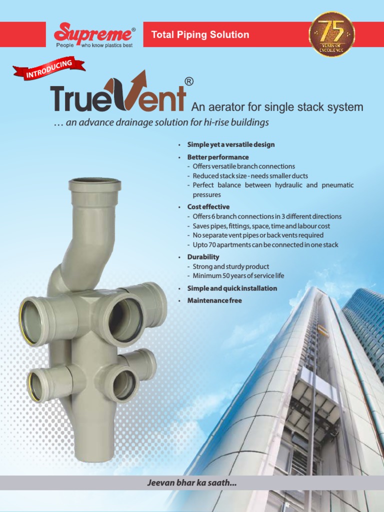 Truevent: Innovative Single Stack Solution | PDF | Chimney | Duct (Flow)
