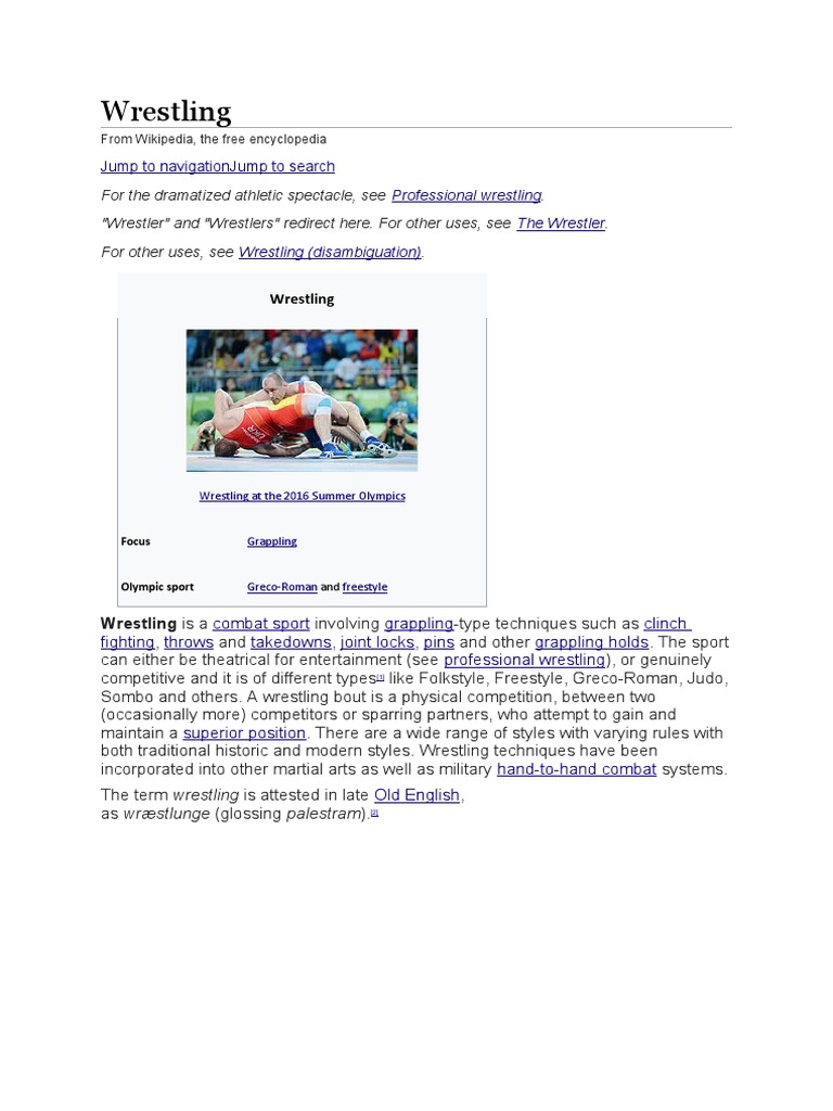 Wrestling | PDF