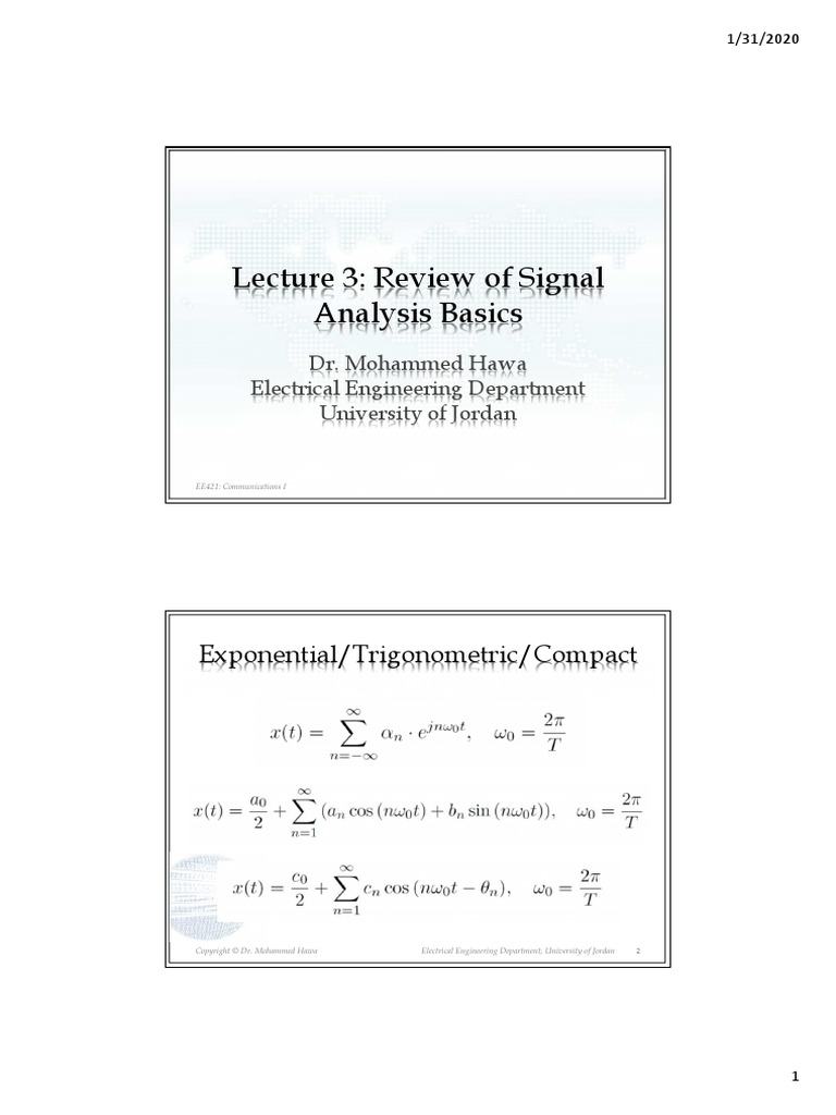3 Signal Analysis | PDF | Electronic Filter | Low Pass Filter