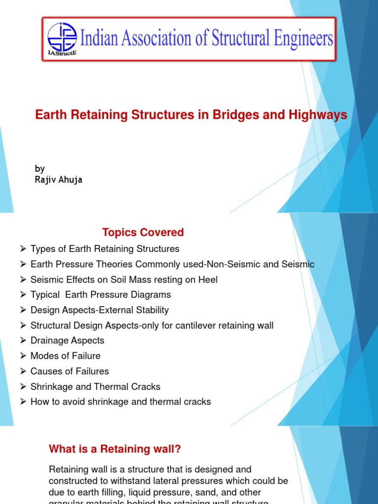 Earth Retaining Structures in Bridges and Highways PDF | PDF | Deep ...