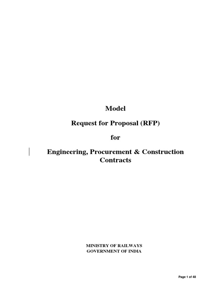 Model Request For Proposal (RFP) For Engineering, Procurement ...