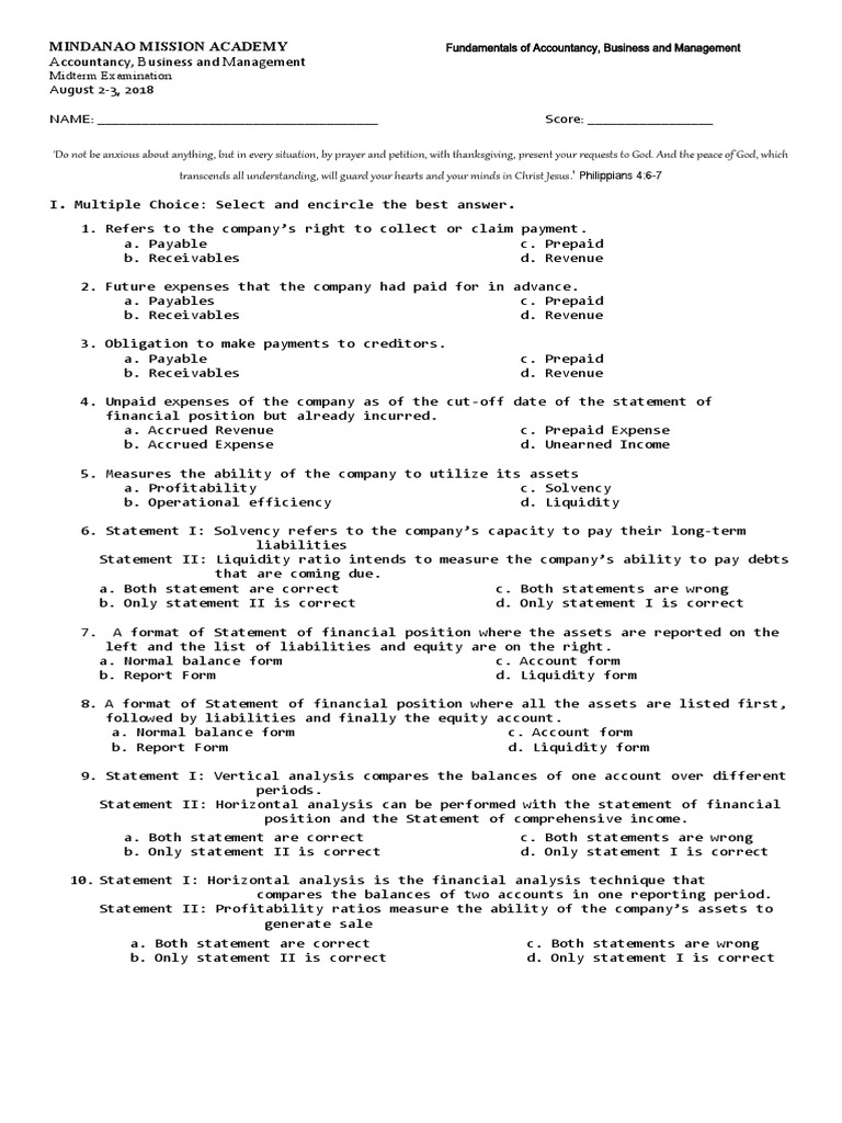 Fundamentals of Accounting | PDF | Balance Sheet | Equity (Finance)