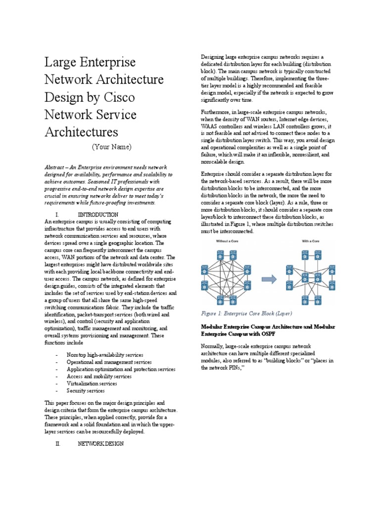 Large Enterprise Network Design Principles | PDF | Virtual Private ...