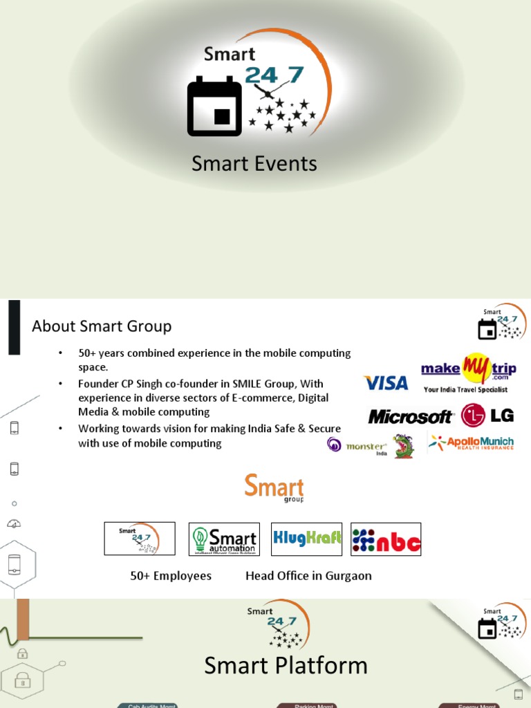 Smart Events | PDF | Mobile App | Internet Of Things