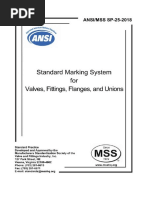 MSS SP 25 2018 Standard Marking System For Valves, Fittings, Flanges ...