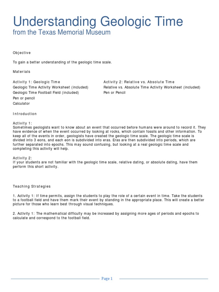 Understanding Geologic Time 6 8 PDF | PDF | Geologic Time Scale | Geology