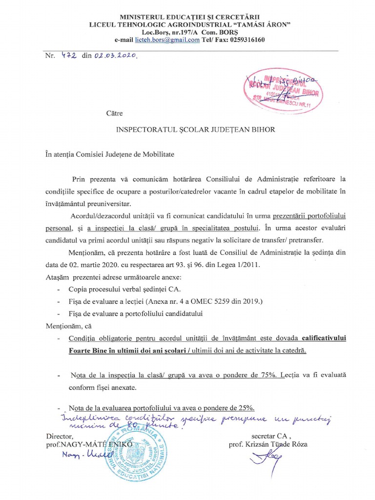 Conditii Specifice 1 - 2020 - 2021 | PDF
