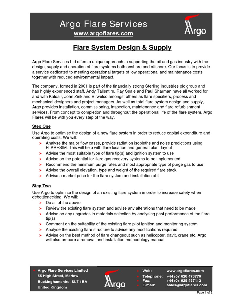 Flare System Design PDF | PDF
