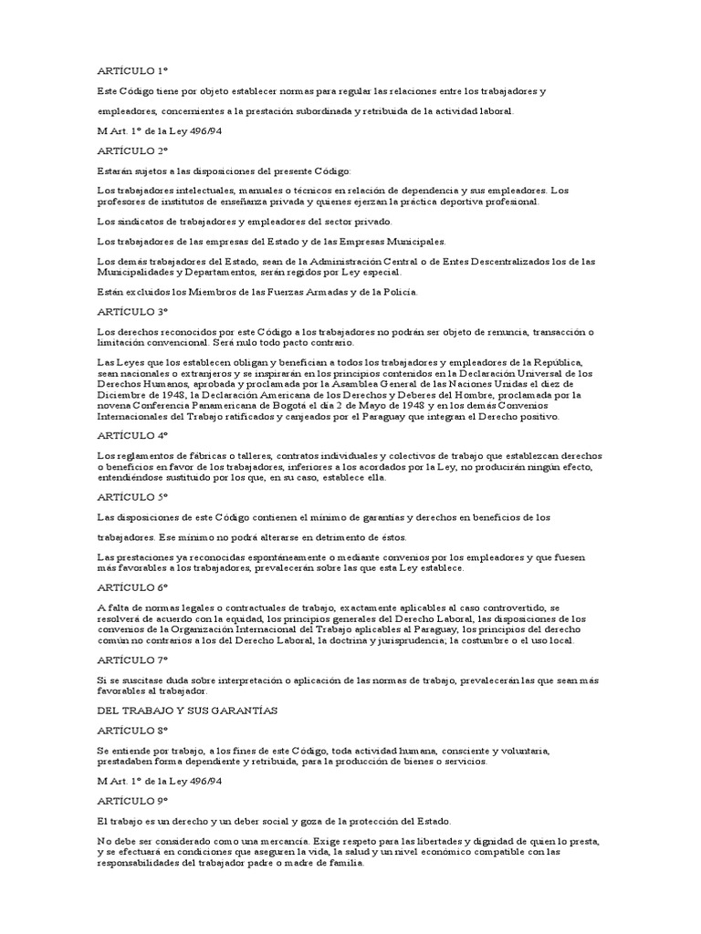 Codigo Laboral | PDF | Salario | Derecho laboral