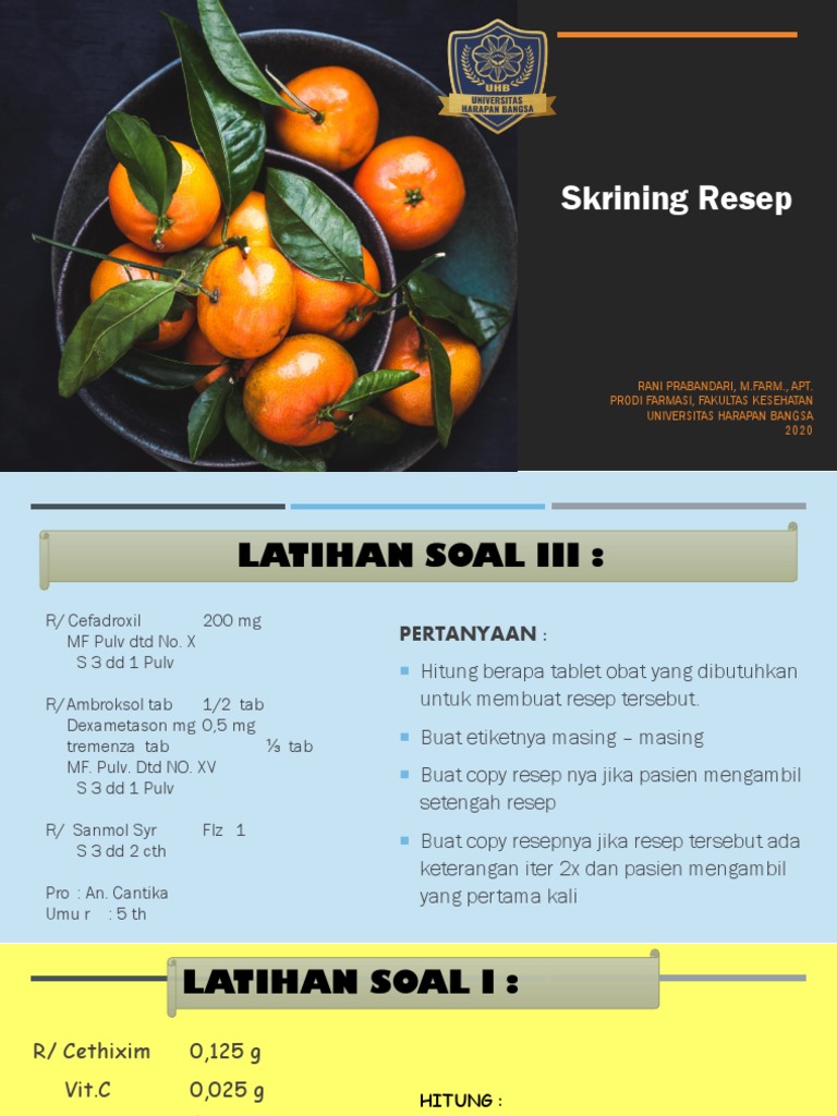 11.1 Skrining Resep PDF | PDF