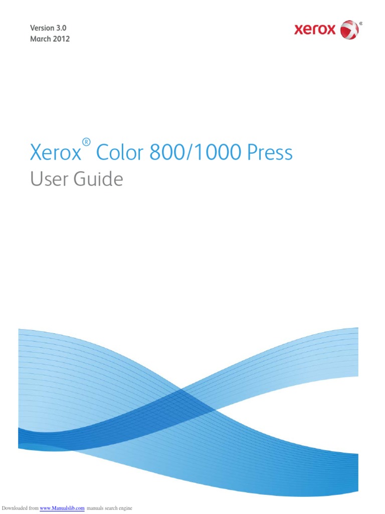 Xerox Color 800/1000 Press: User Guide | Download Free PDF | Software ...