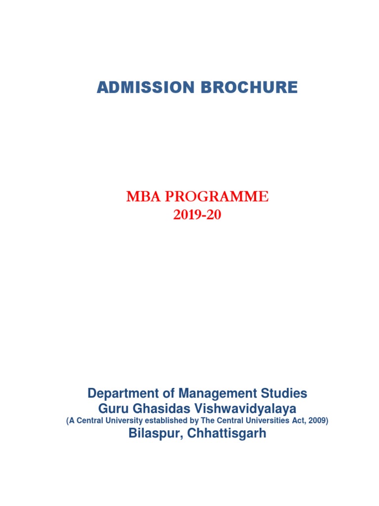 24.5.19-MBA Admission Brochure 2019 | PDF | Business
