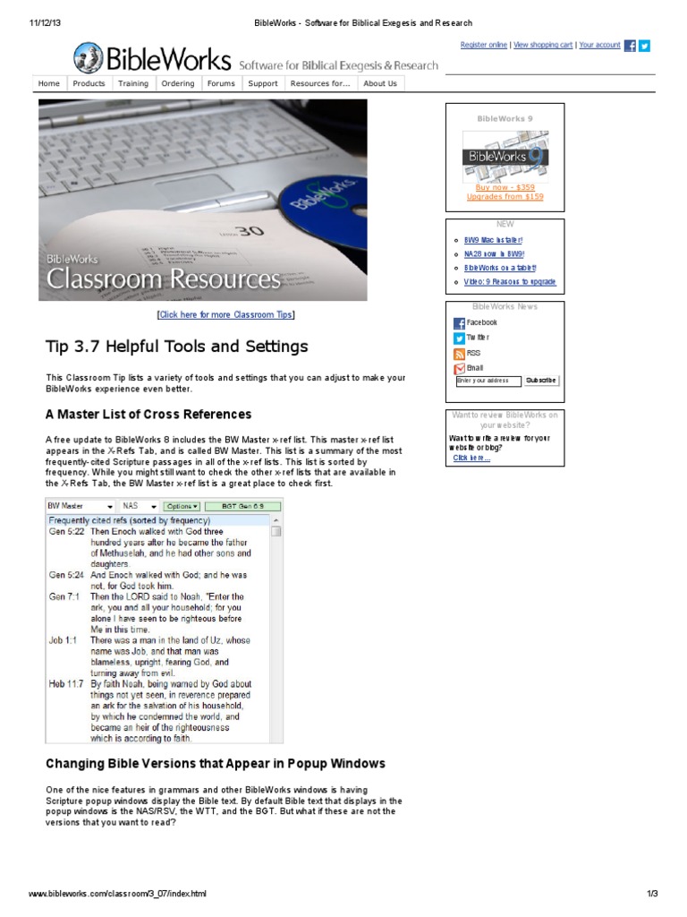 BibleWorks - Helpful Tools and Settings | PDF | Hyperlink | Menu ...