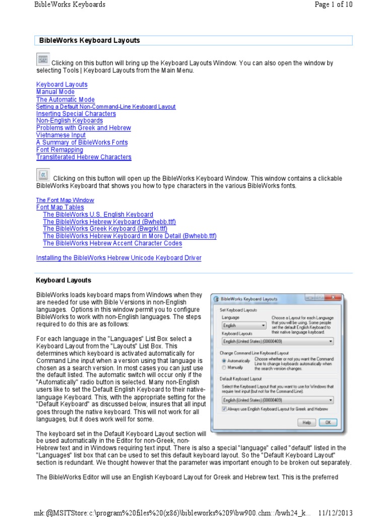 Bibleworks - Hebrew & Greek Keyboard | PDF | Computer Keyboard ...
