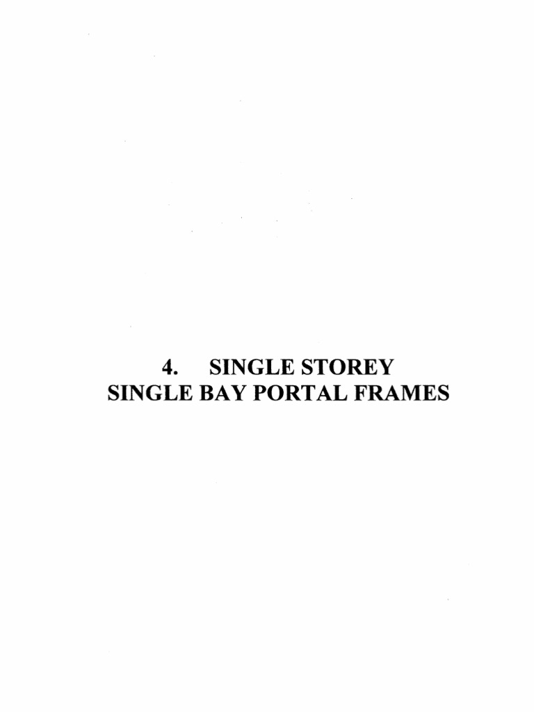 Single Bay Portal Frame Buckling Analysis | PDF | Buckling | Beam ...