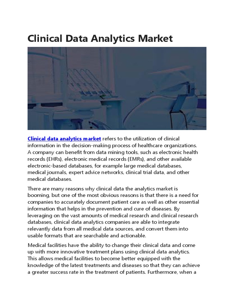 Clinical Data Analytics Market | PDF