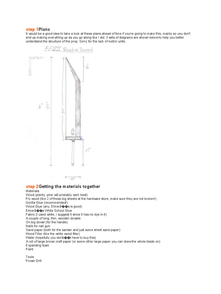 Sword Plans | PDF | Wood | Paint
