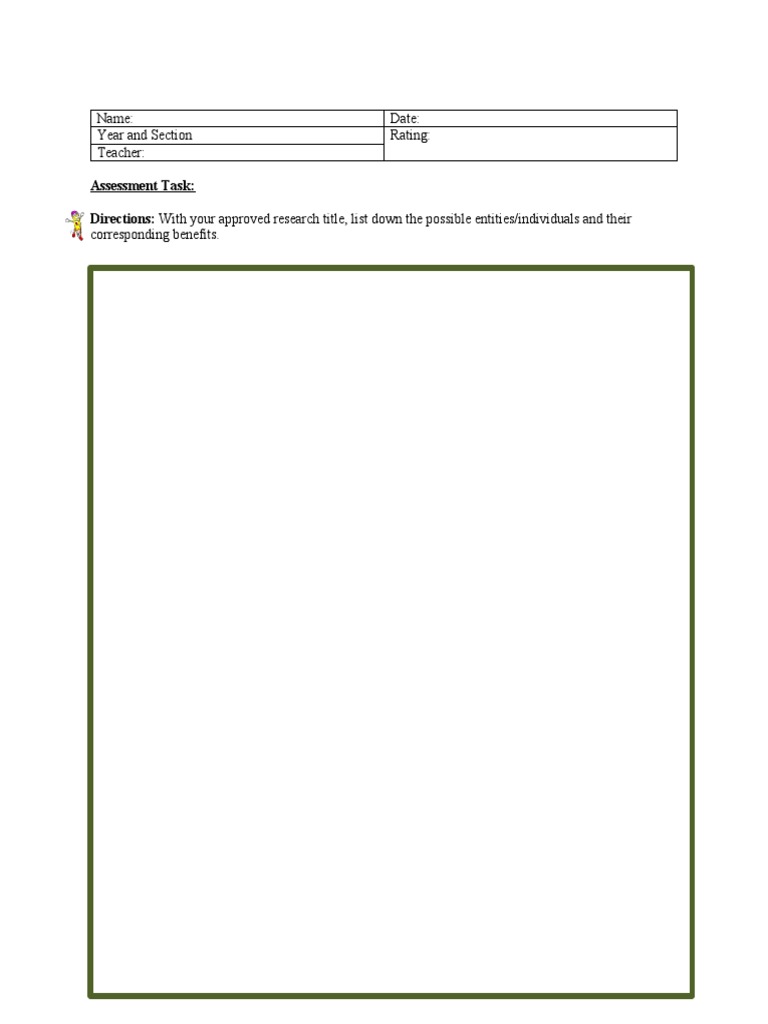 Activity Sheet - BENEFITS AND BENEFICIARIES OF RESEARCH | PDF