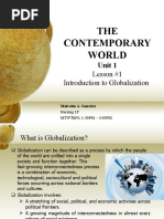 The Contemporary World Module 1 | PDF | Globalization | Economies