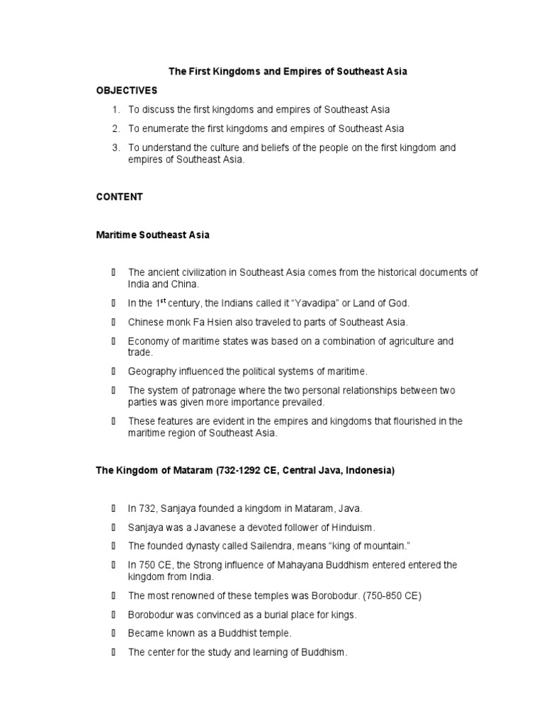 The First Kingdoms and Empires of Southeast Asia | PDF | Angkor ...