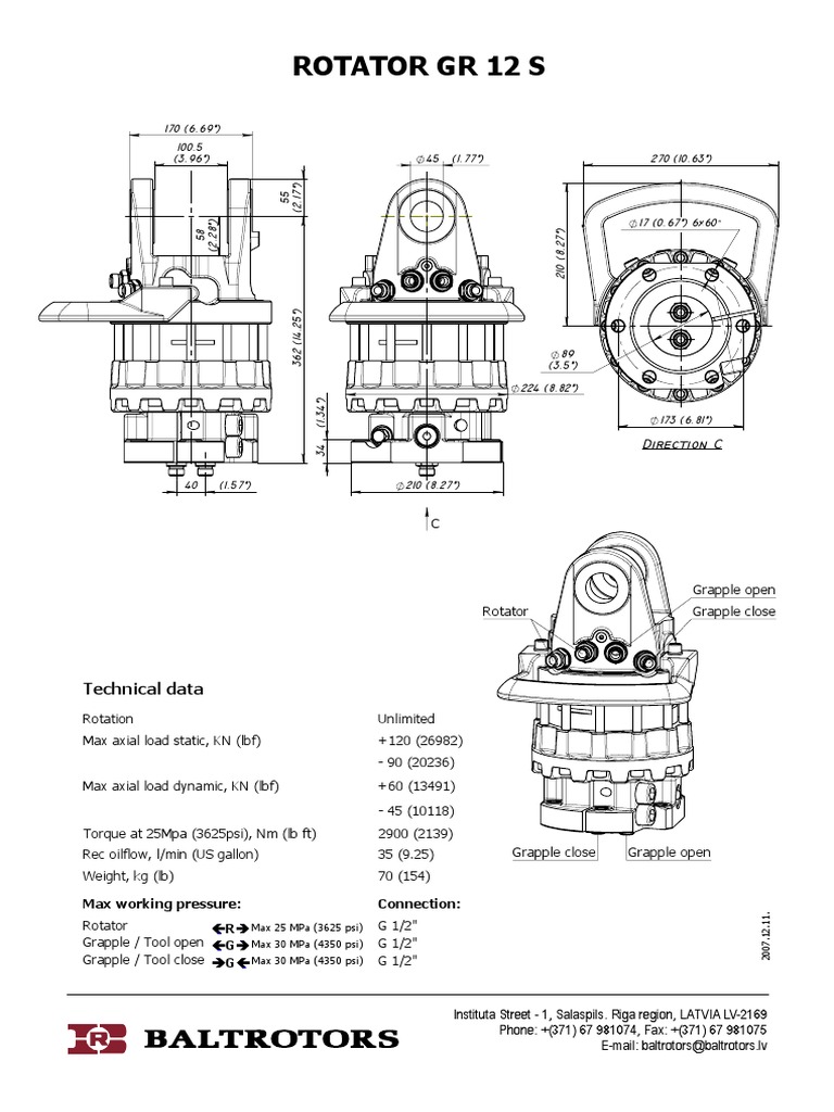 Rotator Baltrotors GR12S | PDF