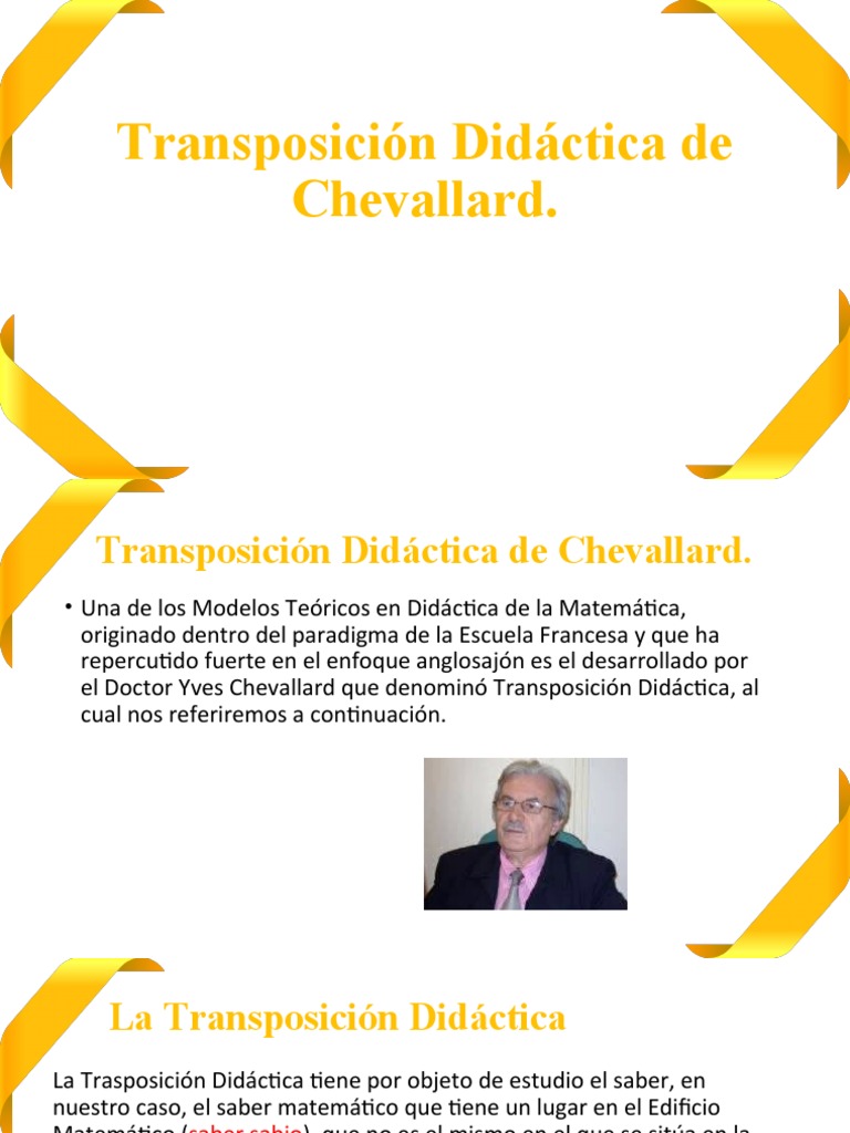 Transposición Didáctica de Chevallard | PDF | Maestros | Plan de estudios