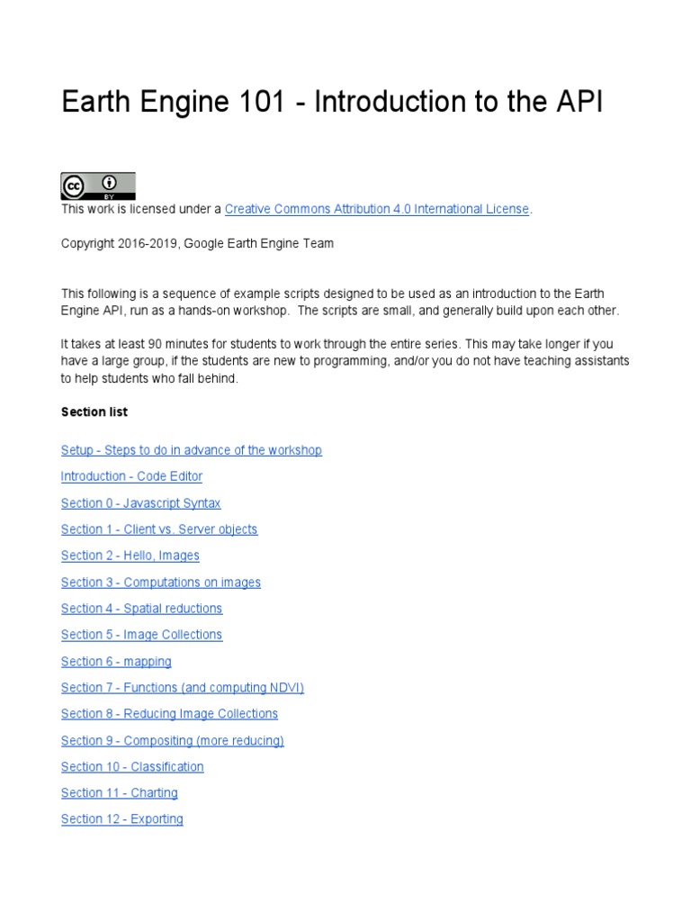 Earth Engine 101 - Introduction To The API | PDF | Java Script ...