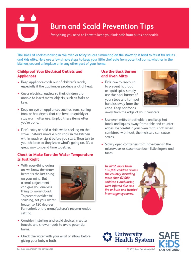 Burn and Scald Prevention Tips | PDF | Kitchen Stove | Oven