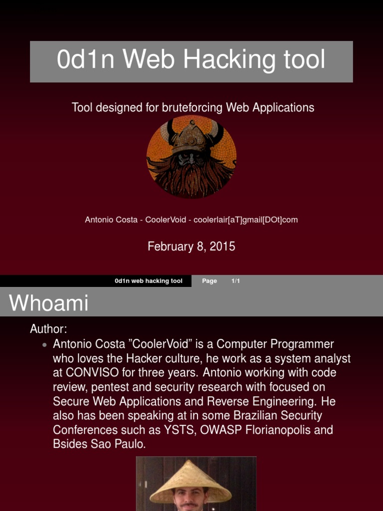 0d1n Web Hacking Tool | PDF | Web Server | Internet & Web