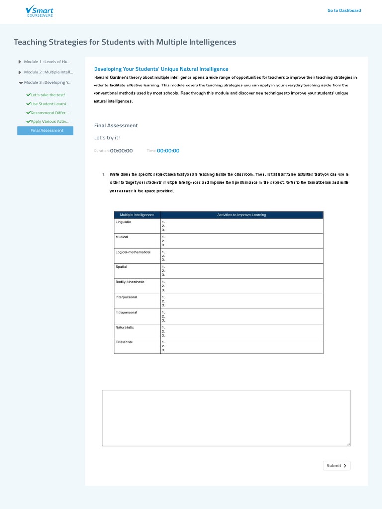 Teaching Strategies For Students With Multiple Intelligences | PDF