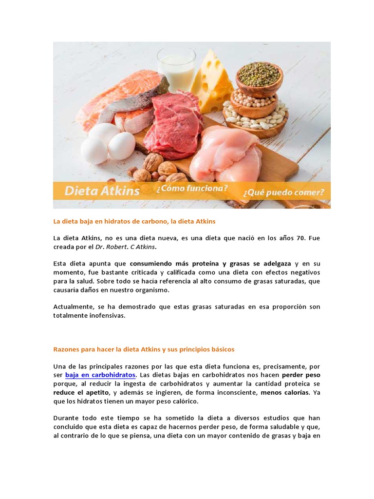 Dieta Atkins | PDF | Dieta | Carbohidratos