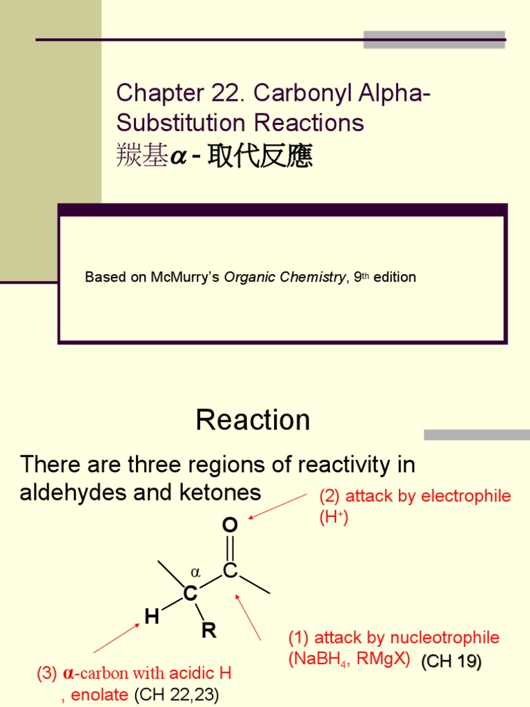 Carbonyl Alpha-Substitution Reactions | PDF | Ketone | Ester