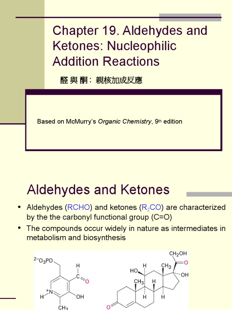 Chapter 19. Aldehydes and Ketones: Nucleophilic Addition Reactions ...