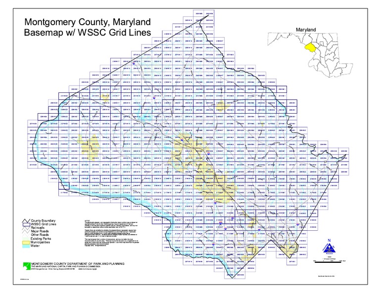 Montgomery County, Maryland Basemap W/ WSSC Grid Lines | PDF
