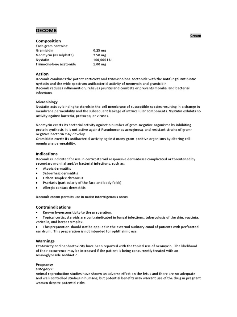 Decomb | PDF | Dermatitis | Adverse Effect